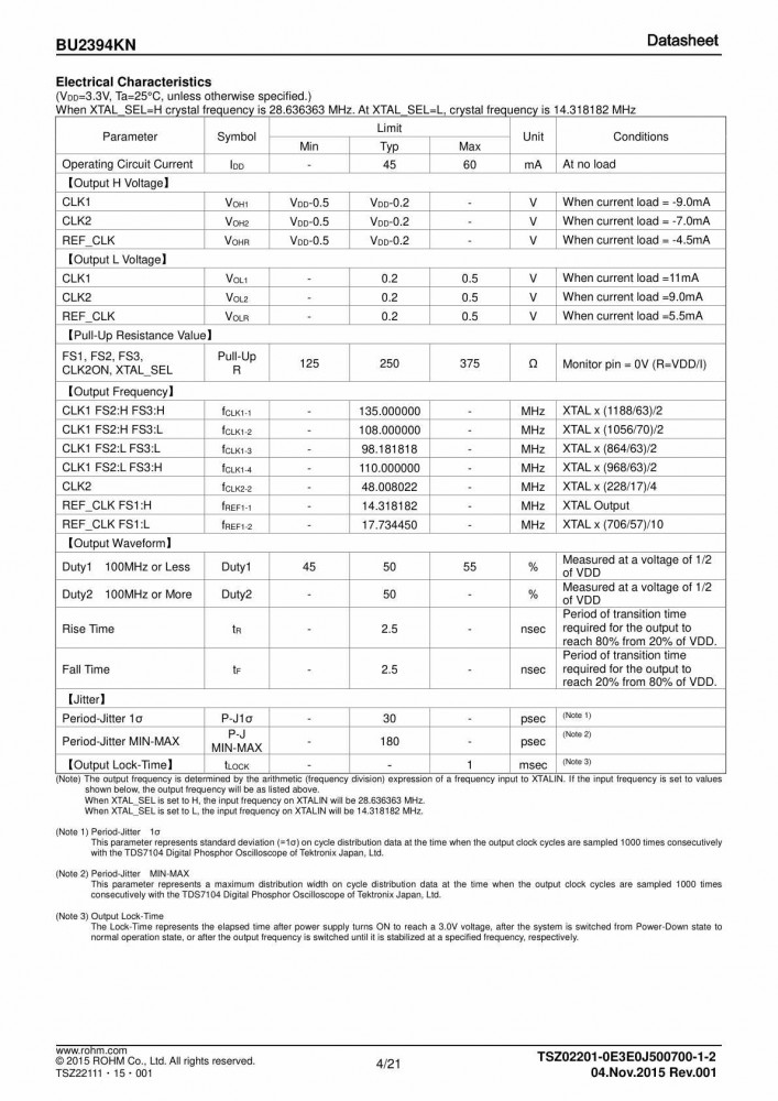 BU2394KN-E2 datasheet page 4