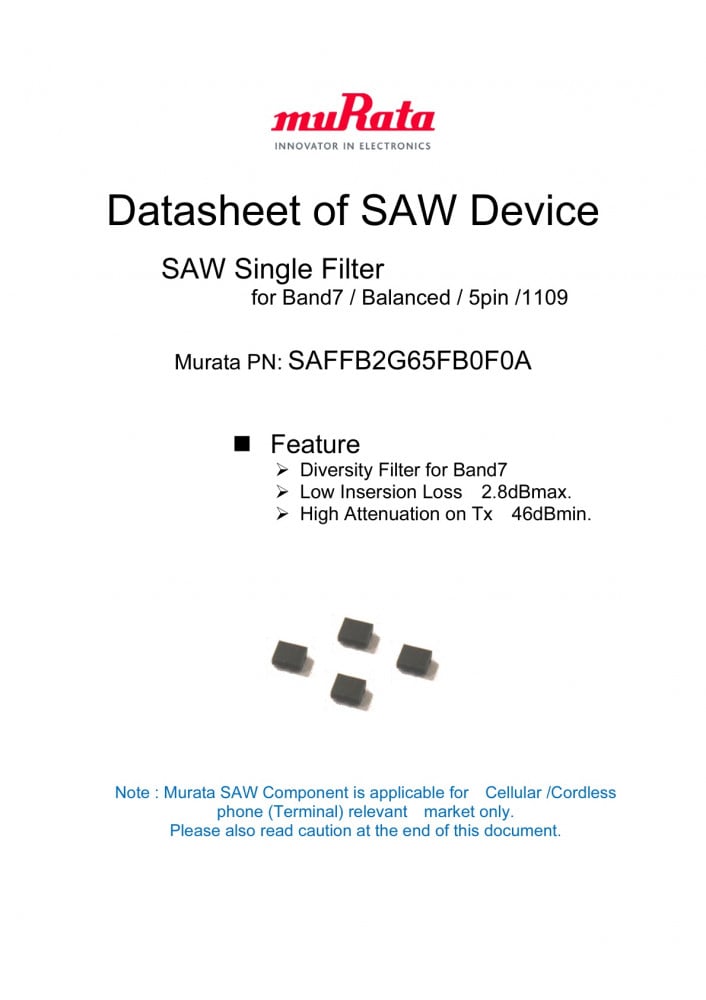 SAFFB2G65FB0F0AR1X datasheet page 1