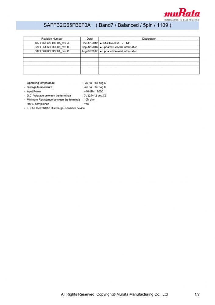 SAFFB2G65FB0F0AR1X datasheet page 2