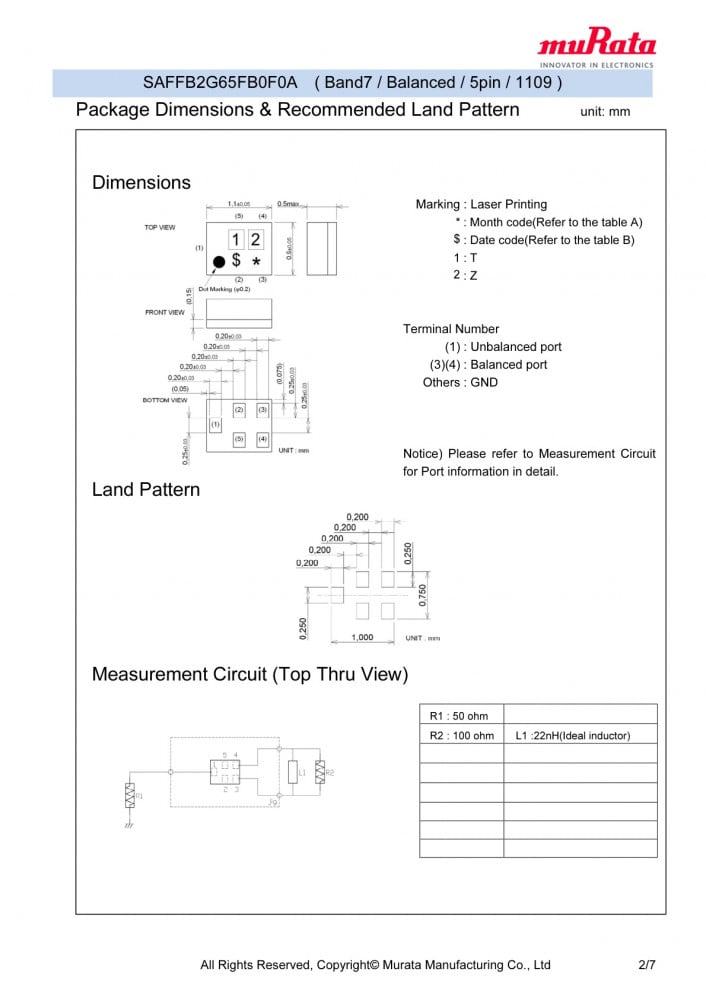 SAFFB2G65FB0F0AR1X datasheet page 3