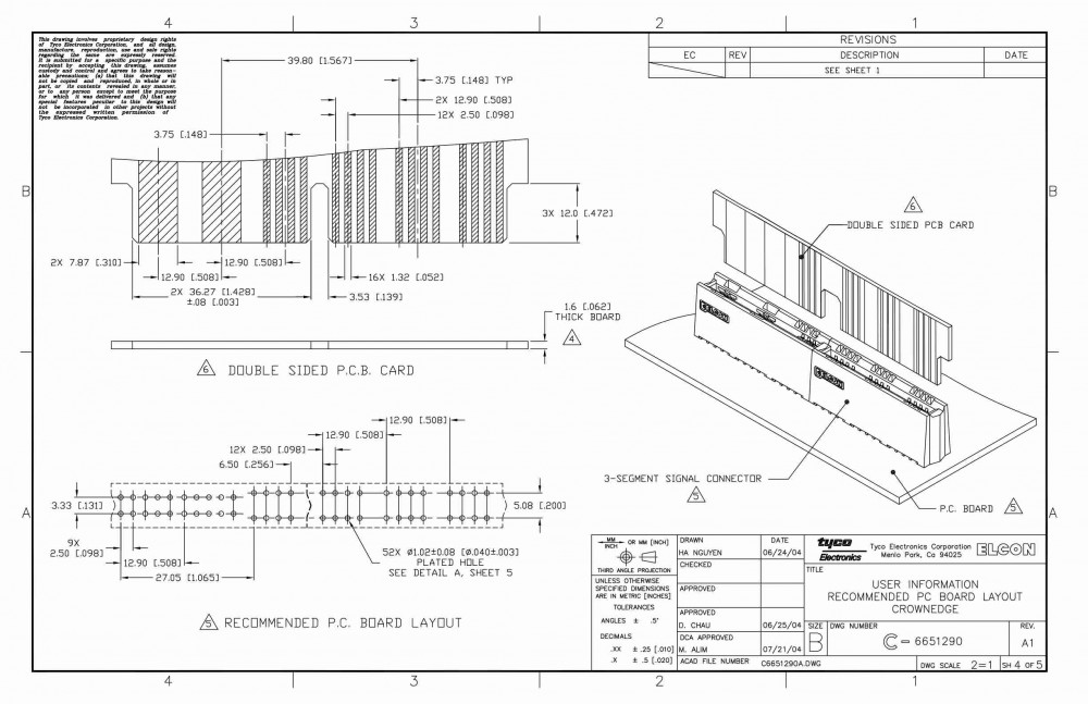 TE Connectivity 6651290-3 drawing sheet 4