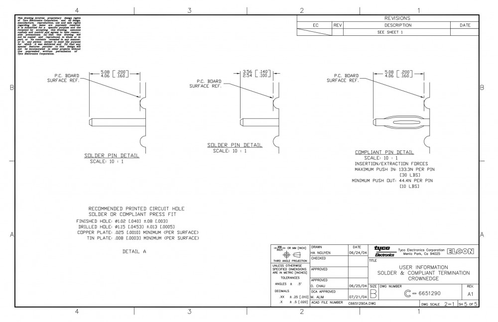 TE Connectivity 6651290-3 drawing sheet 5