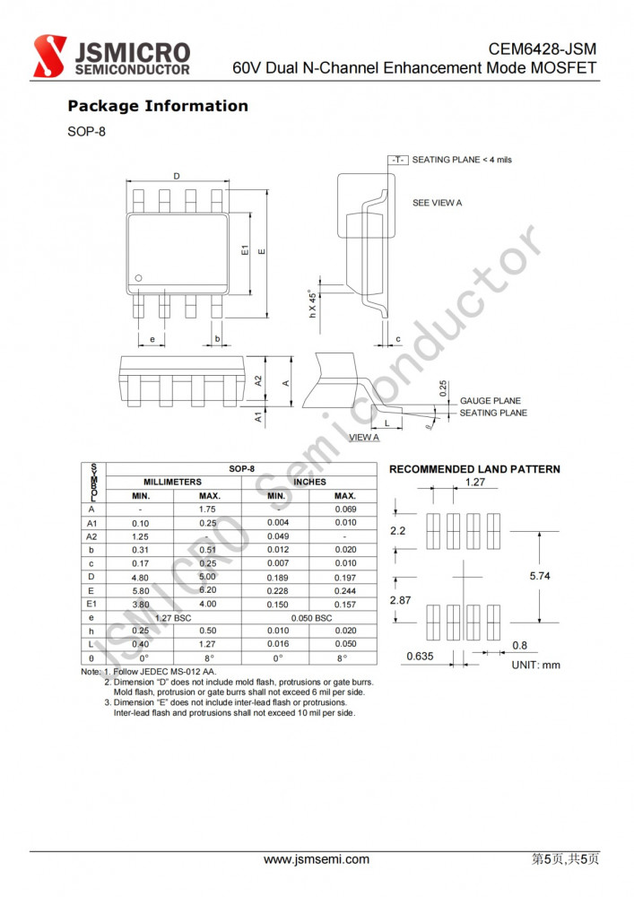 CEM6428-JSM datasheet page 5