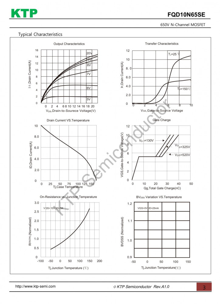 FQD10N65SE datasheet page 3