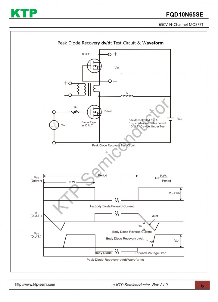 FQD10N65SE datasheet page 6