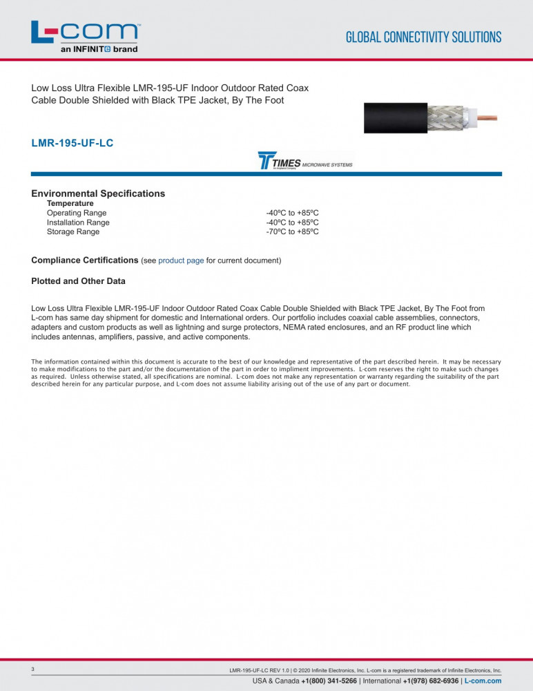 LMR-195-UF-LC datasheet page 3