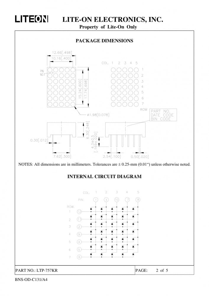 LTP-757KR datasheet page 3