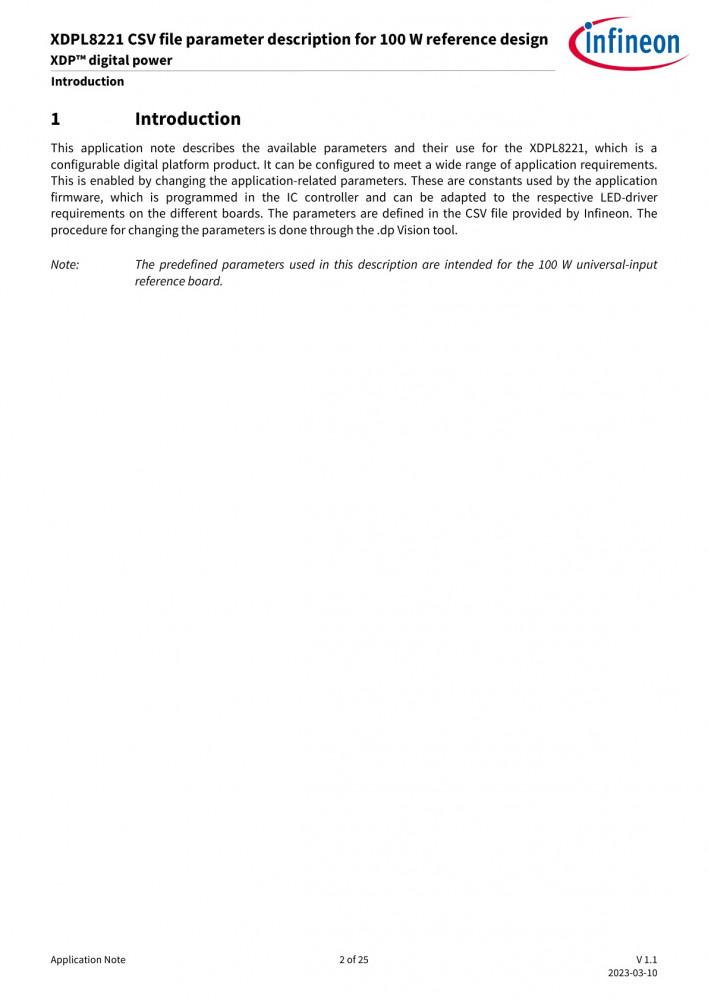XDPL8221 reference design document page 2
