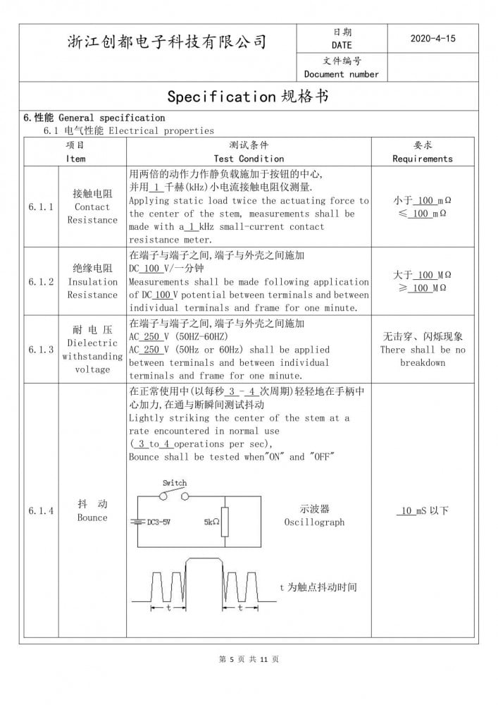 CAX TS1103FSS specification page 5