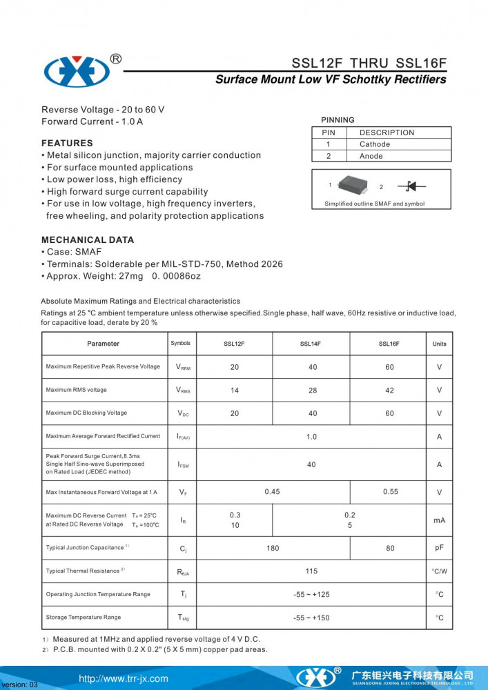 SSL14F datasheet page 1