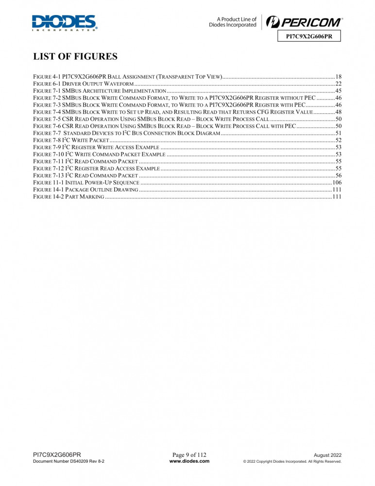 PI7C9X2G606PR datasheet page 9