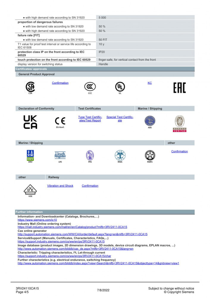 3RV24110CA15 datasheet page 4