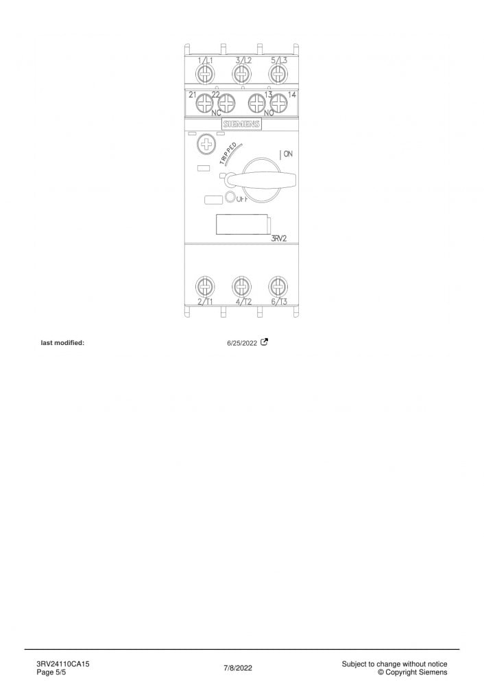 3RV24110CA15 datasheet page 5