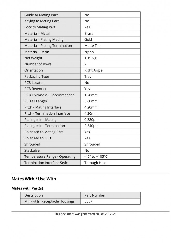 MOLEX 469990539 technical document page 3