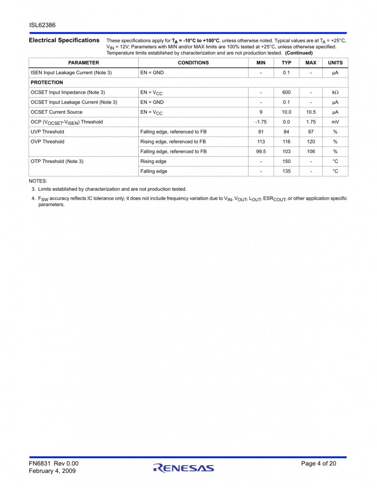 ISL62386 datasheet page 4