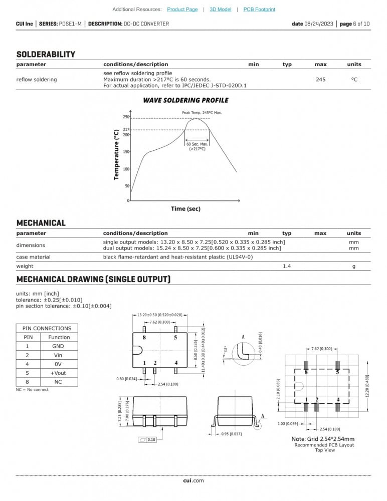 CUI PDSE1-M datasheet page 6