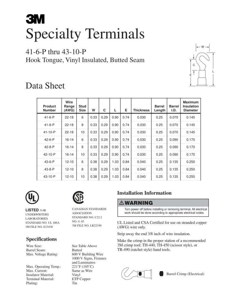3M 42-8-P technical document page 1