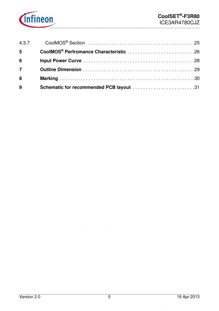 ICE3AR4780CJZ datasheet page 5
