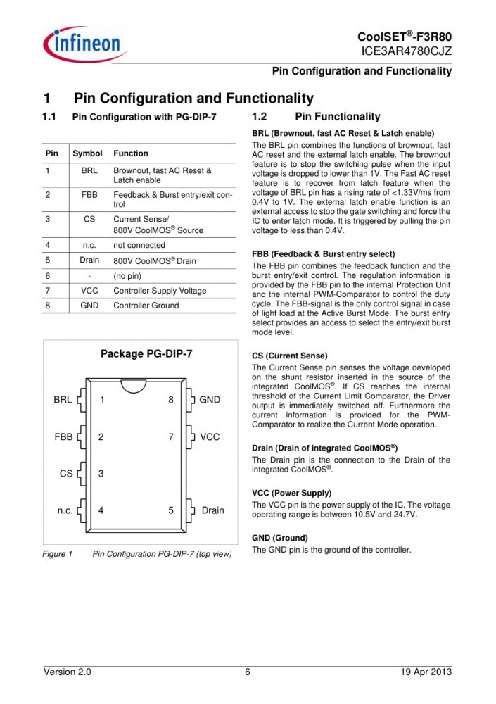 ICE3AR4780CJZ datasheet page 6
