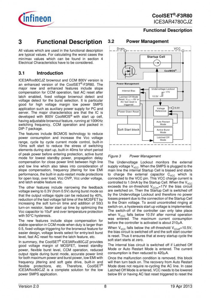 ICE3AR4780CJZ datasheet page 8