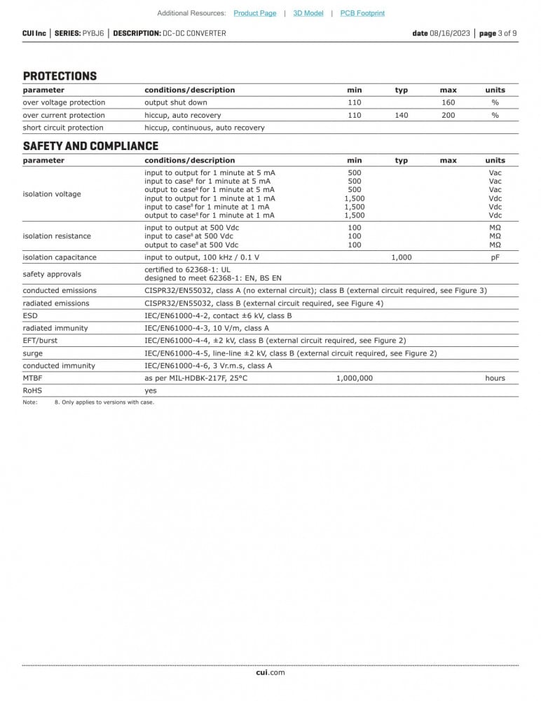 CUI PYBJ6 series datasheet page 3