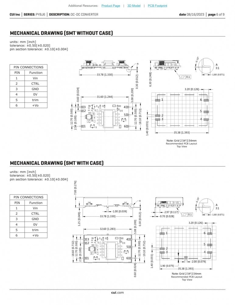 CUI PYBJ6 series datasheet page 6