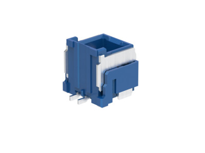 1.50mm Pitch, CLIK-Mate PCB Receptacle, Single Row, Surface Mount, Vertical, Tin Plating, Positive Lock, with Pick-and-Place Polyimide Tape, 2 Circuits, Blue for sale