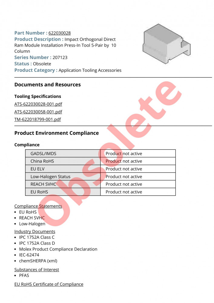Tooling document preview, page 1