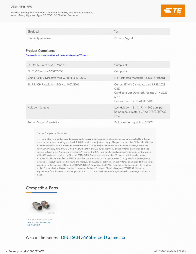 D369-MP66-NP0 technical document page 3