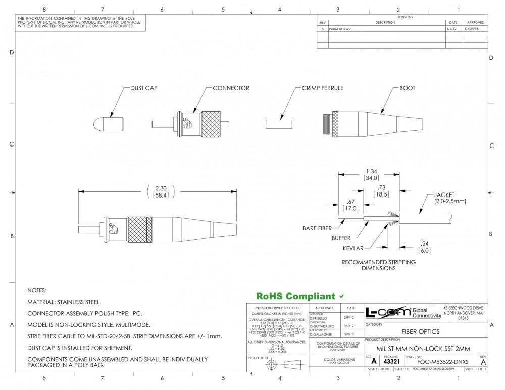 L-com FOC-M83522-DNXS technical drawing preview