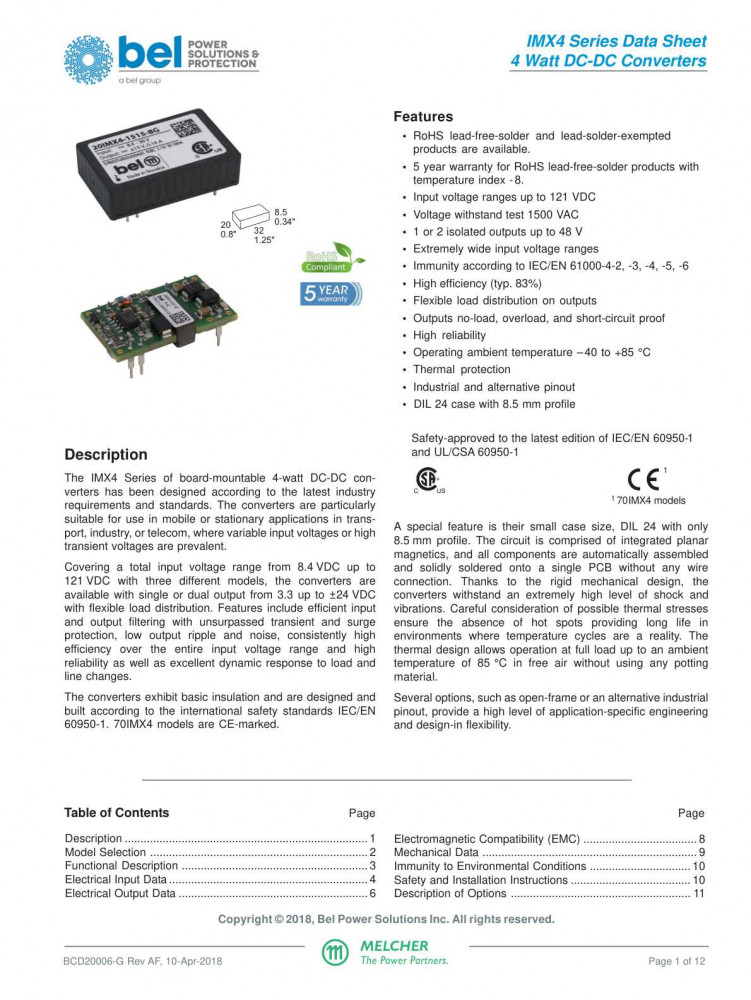 20IMX4-12-8G datasheet page 1