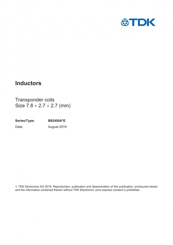 B82450A*E datasheet page 1