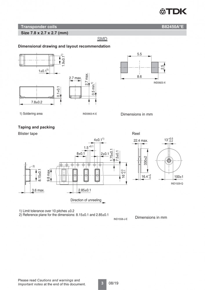 B82450A*E datasheet page 3