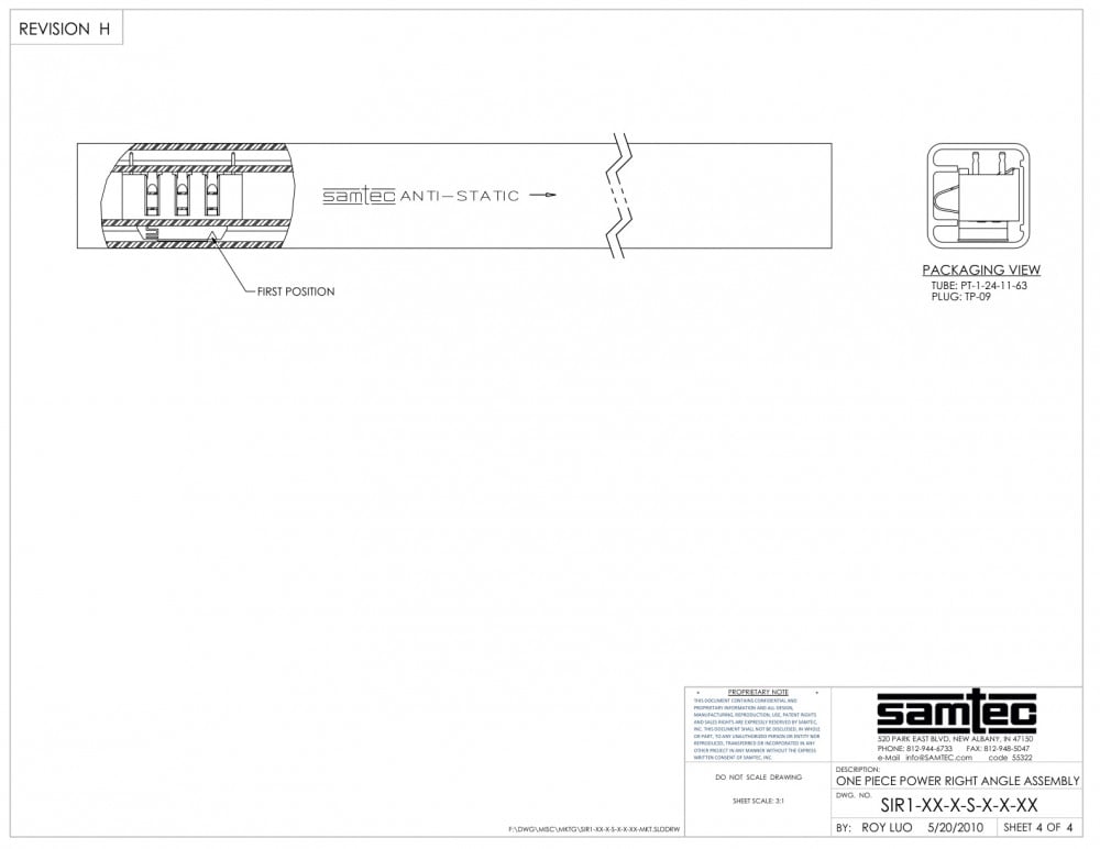 Samtec SIR1 drawing page 4