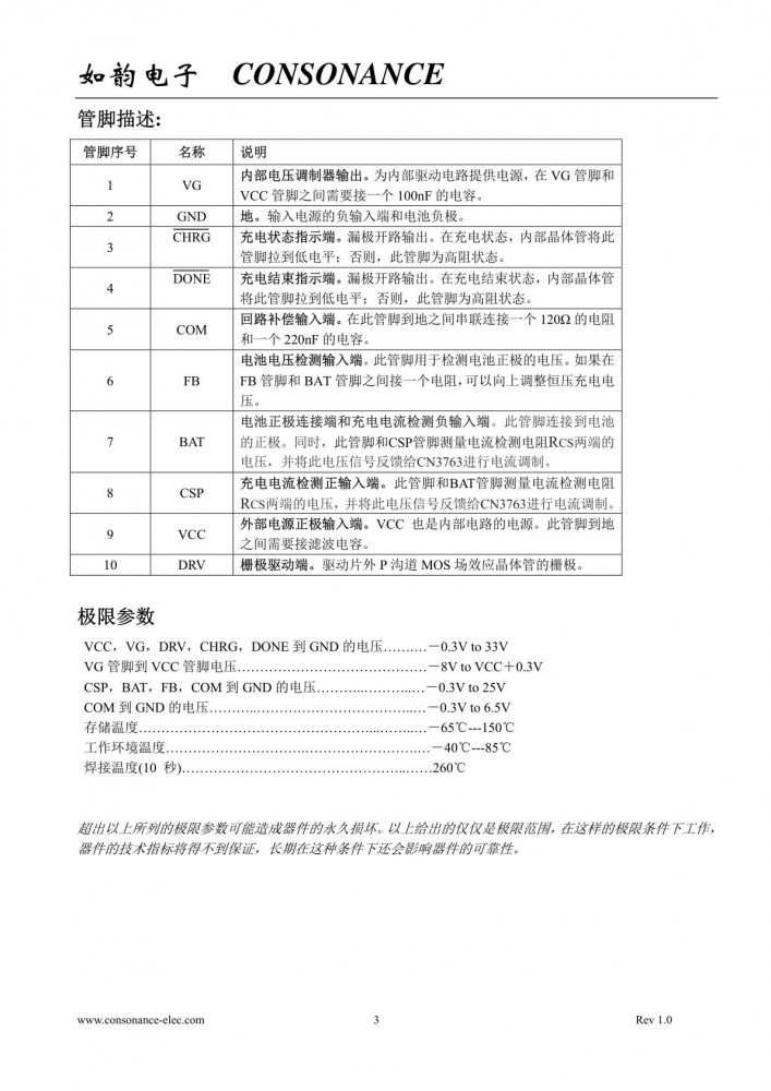 CN3763 technical document page 3