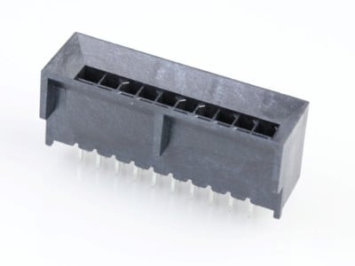 Micro-Fit BMI Header, Surface Mount Compatible, Dual Row, Vertical, with PCB Polarizing Peg, 24 Circuits, 2.54µm Matte Tin (Sn) Plating, Straight Tails