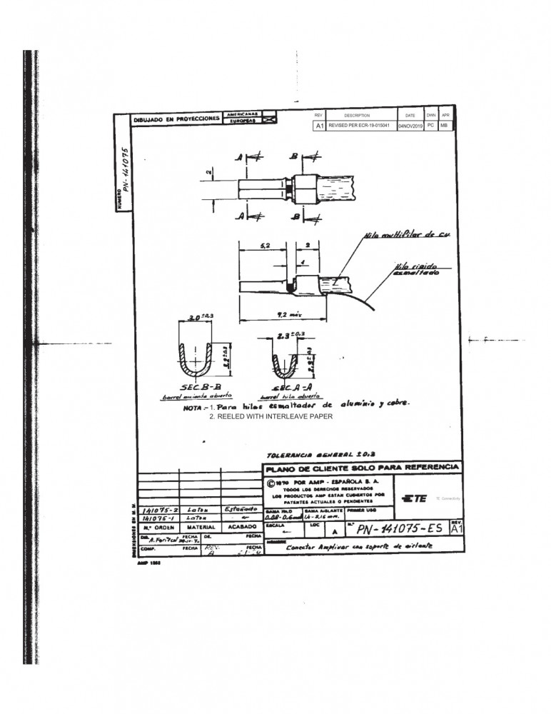 TE Connectivity 141075-1 customer drawing reference