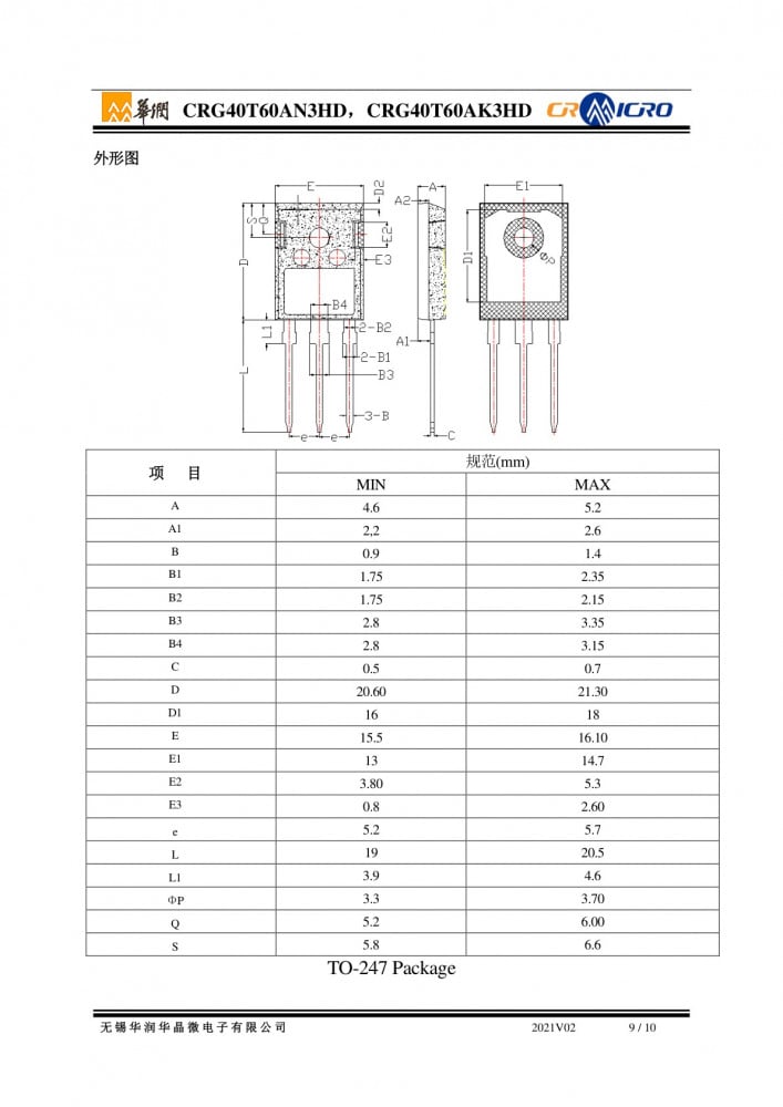CRG40T60AK3HD datasheet page 9
