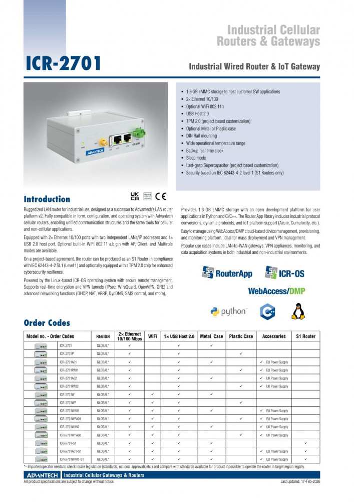 ICR-2701WA01 technical document page 1