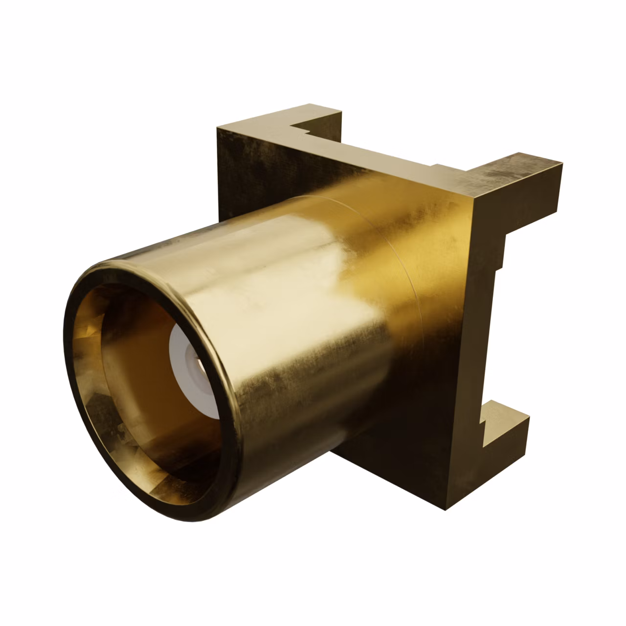 MCX Jack, Straight, PCB Receptacle, Through Hole, Brass Body, Gold (Au) Plated, Embossed Tape on Reel Packaging, 50 Ohms for sale