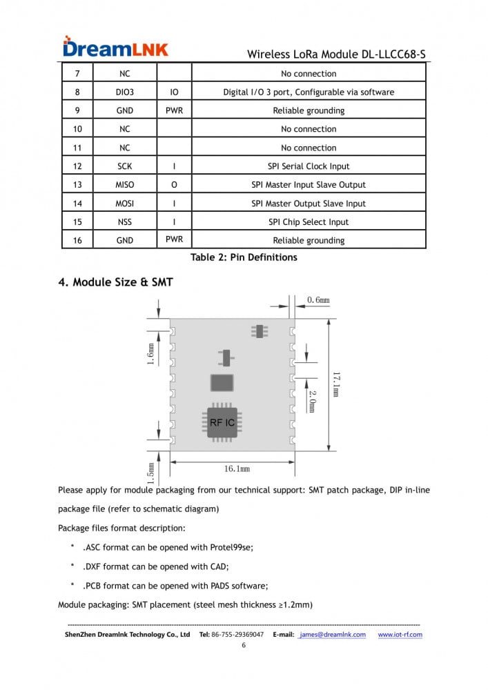 DL-LLCC68-S-915S datasheet page 6