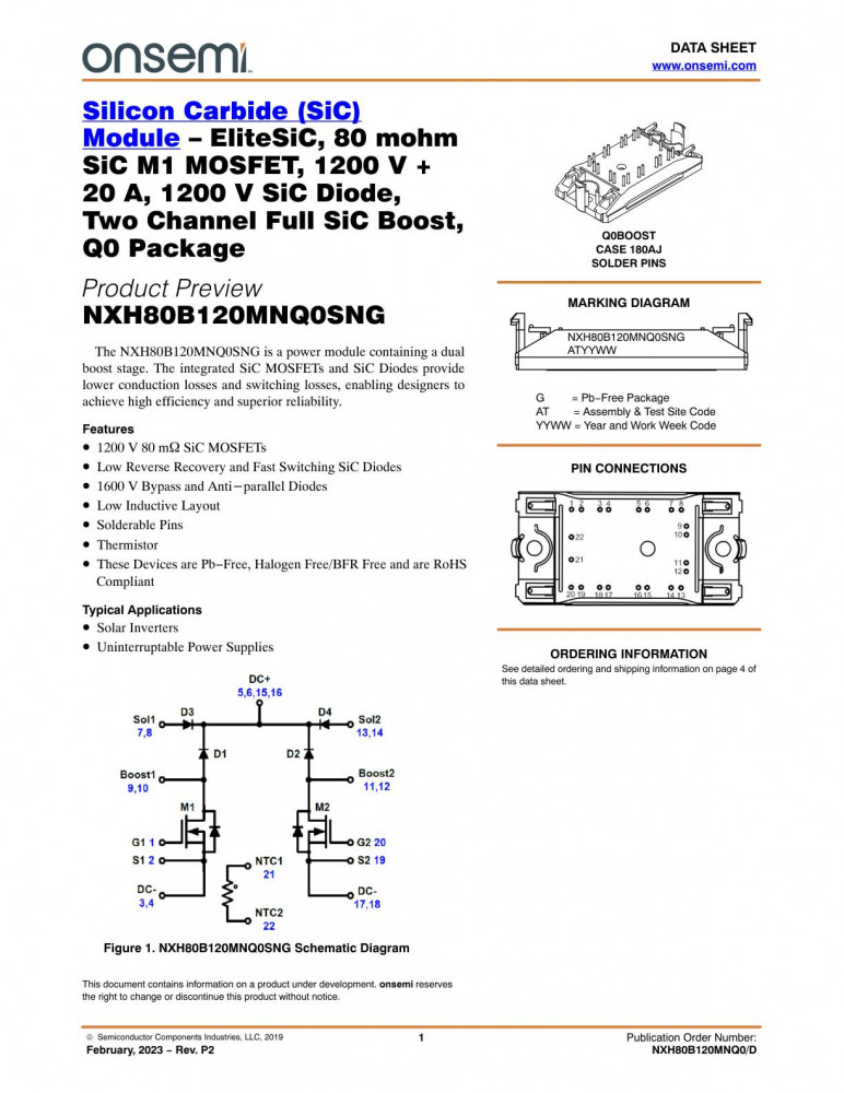 NXH80B120MNQ0SNG datasheet page 1
