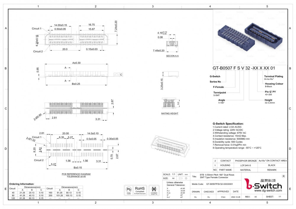 G-Switch GT-B0507FSV32-40B0401 technical document page