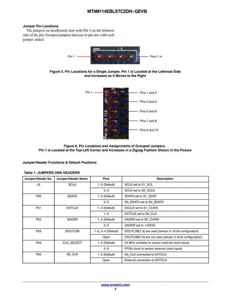 MT9M114 evaluation board manual page 3