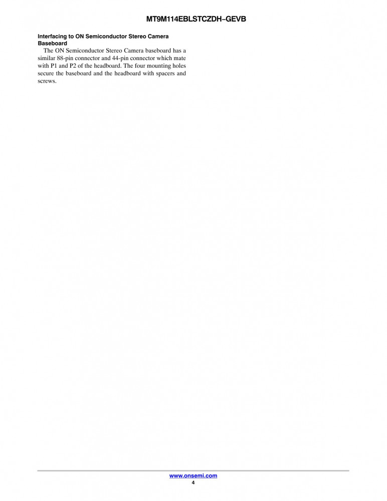 MT9M114 evaluation board manual page 4