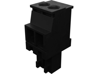 3.50mm Pitch Eurostyle Vertical Plug, with Reverse Imprinting, Front Wire Entry, Gold (Au) Plated, Black, 2 Circuits for sale