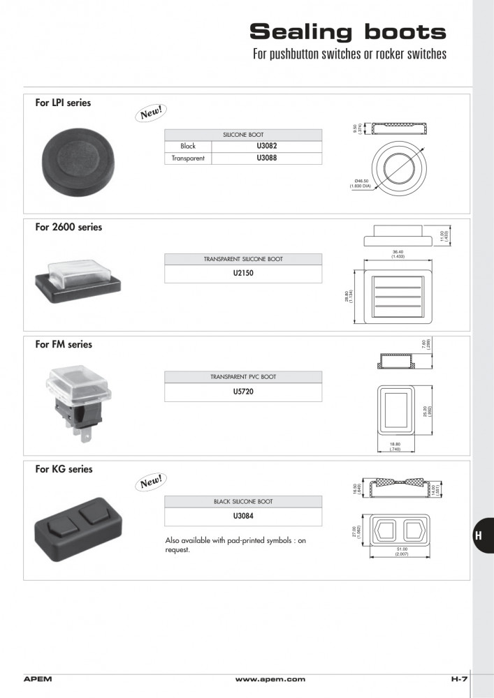 APEM U21876 technical document page 6