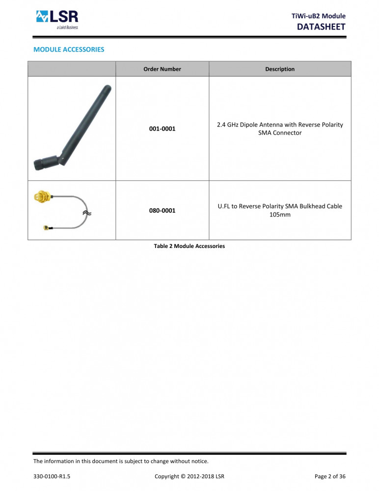 TiWi-uB2 technical document page 2