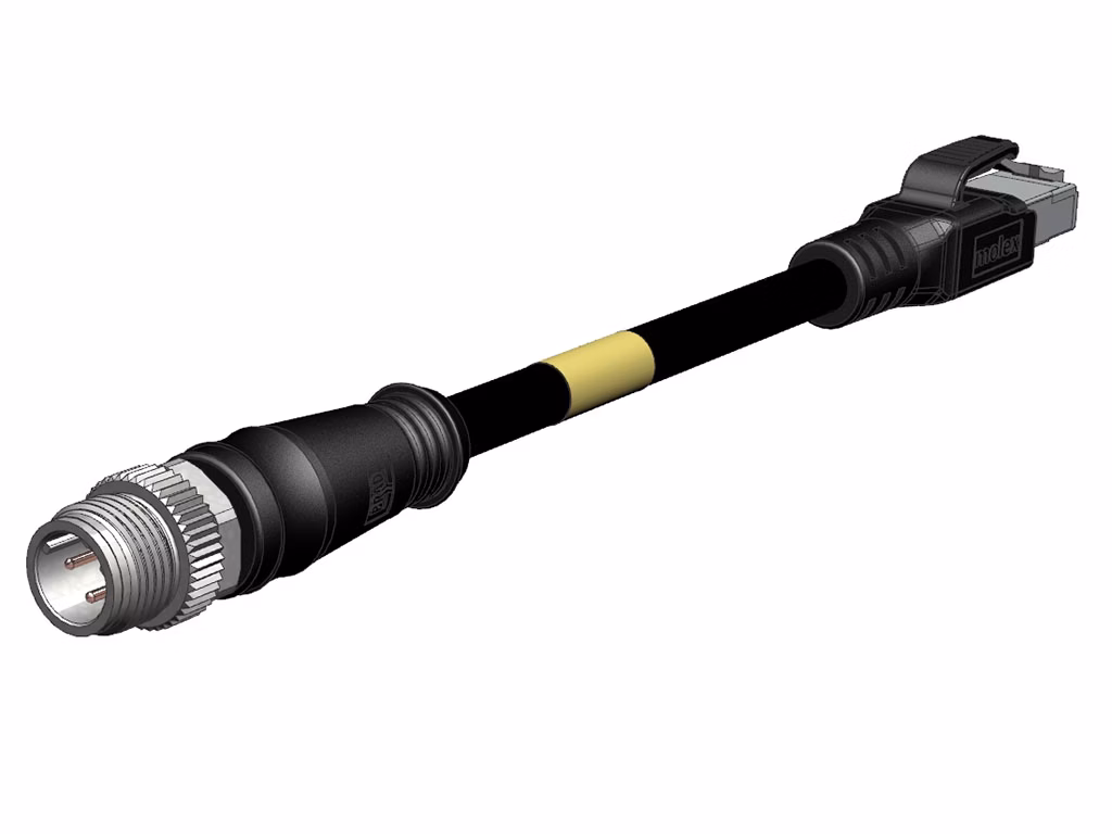 Micro-Change (M12) Single-Ended Cordset, 4 Poles, D-Coded, Male (Straight) to Pigtail, 24 AWG, Teal PUR WSOR Cable, 3.0m (9.84') Length