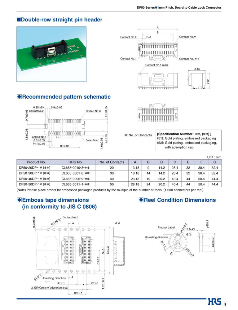 HRS DF50 datasheet page 3